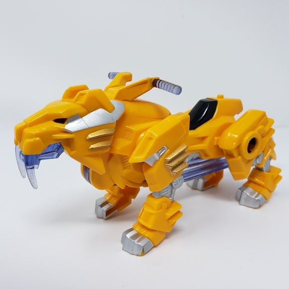 Toys | Bandai Power Rangers Yellow Saber Tooth Tiger Battle Zord ...